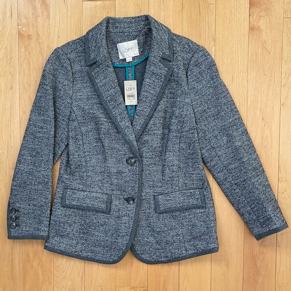 LOFT | Jackets & Coats | New Loft Herringbone Blazer Petite | Poshmark